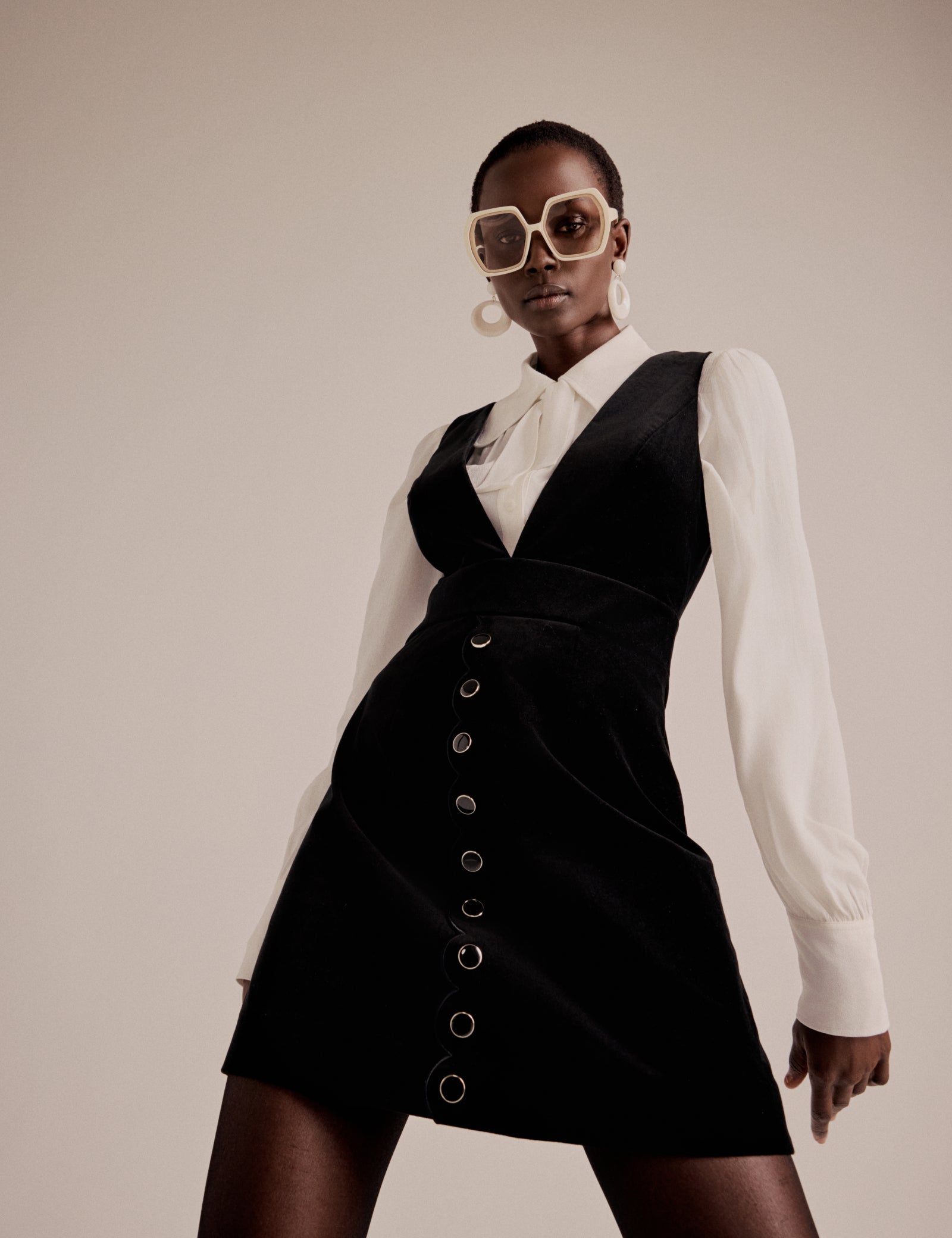 Cream Statement Collar Blouse – Newin.Style