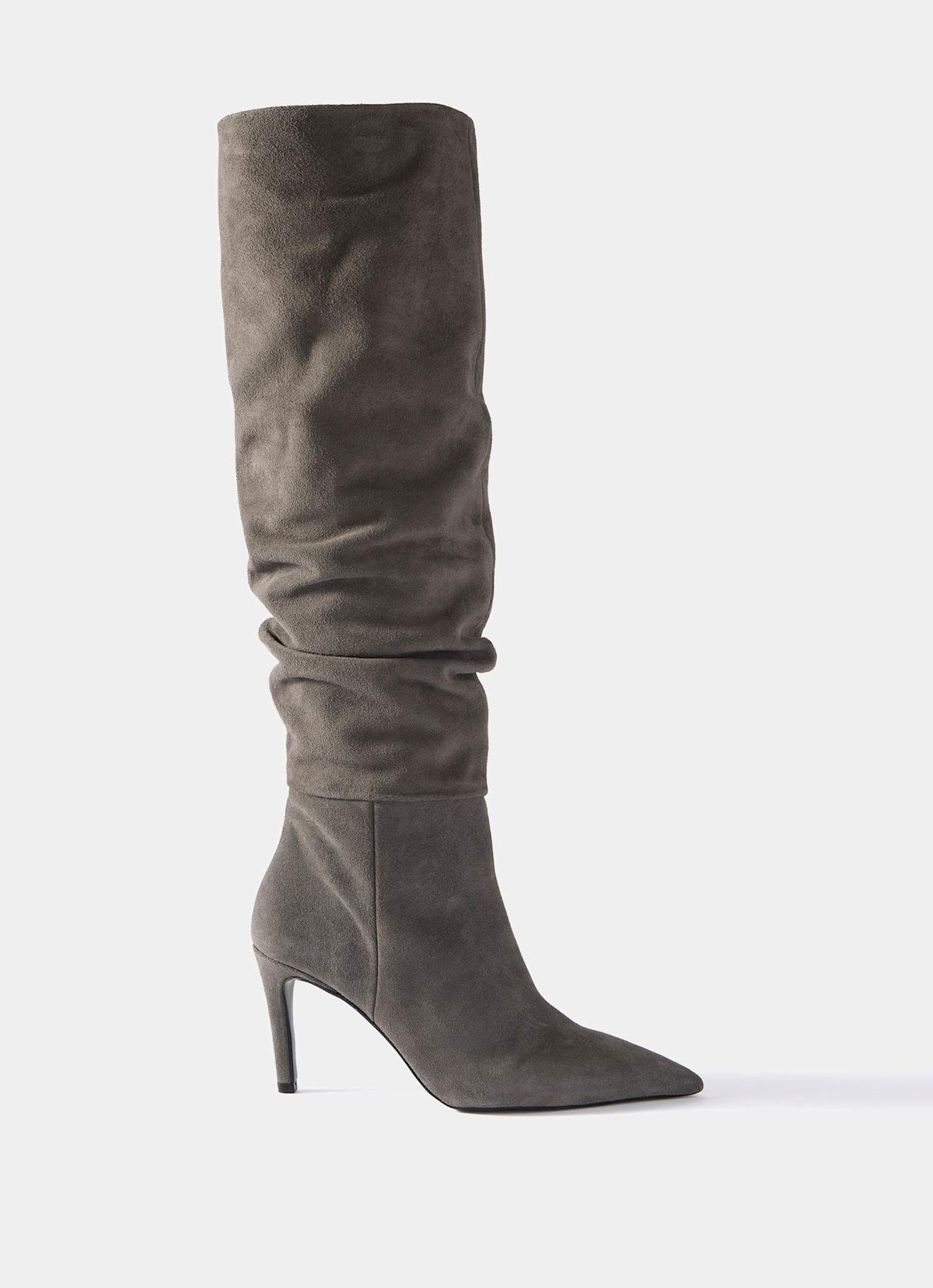 Hazel Grey Suede Knee High Boots – Newin.Style